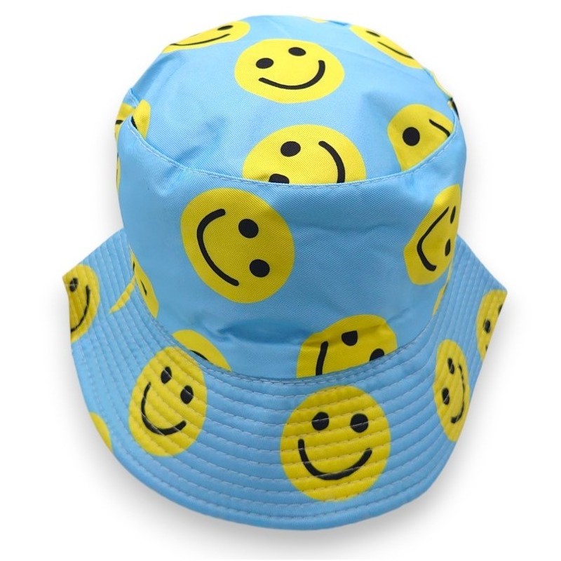 HAT SKY BLUE SMILY EMOJIES PATTERN – JSP Day to Day
